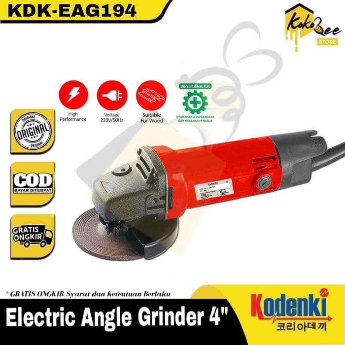 Jual KODENKI Mesin Gerinda Tangan 4" Alat Gurinda Tangan Listrik 4 Inch ...