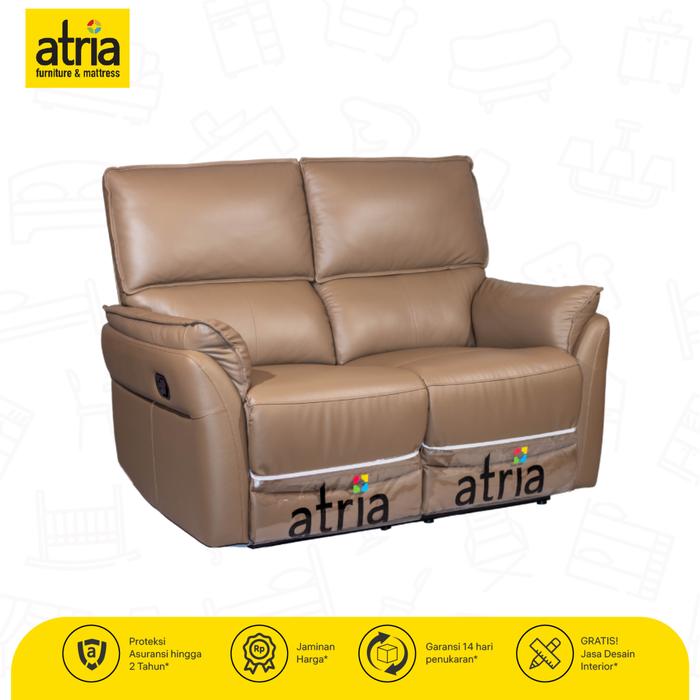 Promo Sofa Recliner 2 Seater Atria Billy Half Leather 136*91*100Cm Dark ...