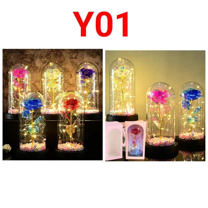 Jual BUNGA MAWAR Lampu LED Dekorasi Beauty and The Beast Rose - MODEL ...