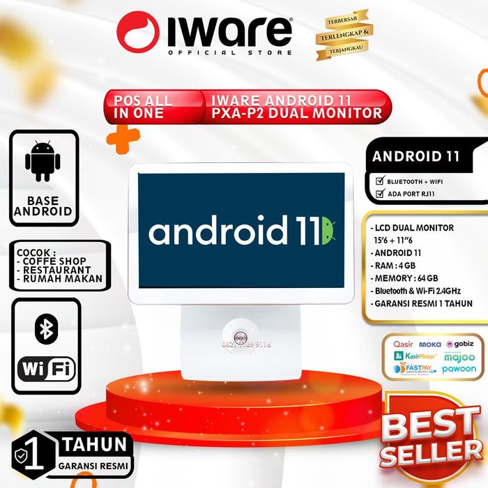 Jual IWARE POS All In One Mesin Kasir Android 11 PXA-P2 4/64GB Dual Monitor - Jakarta Pusat ...