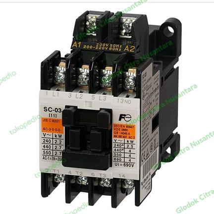 Jual Fuji Electric Contactor SC-03 1a (1NO) 20A 220V - Jakarta Barat ...