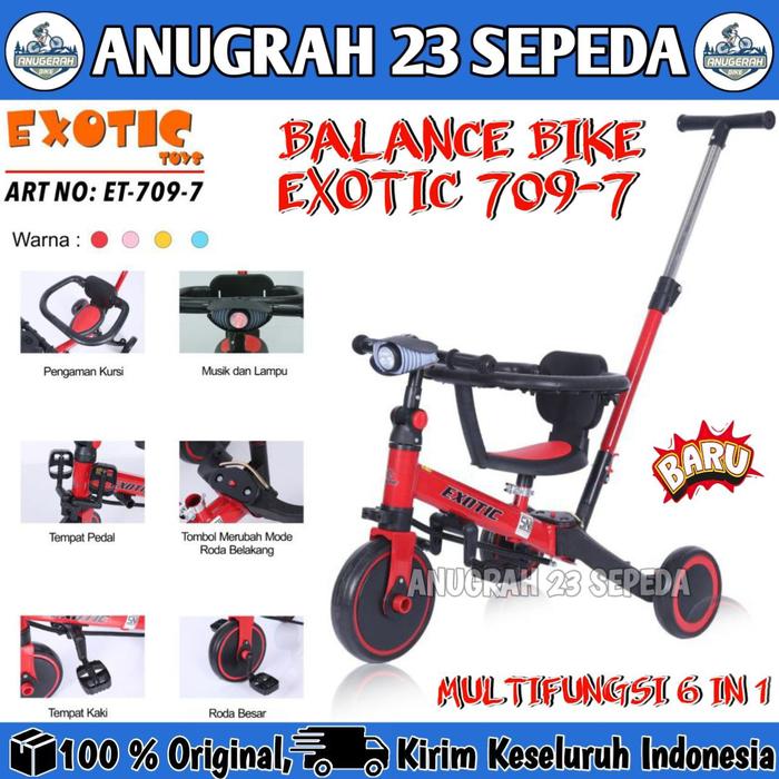 Jual Sepeda Keseimbangan Anak Roda 3 ET 709-7 Stir (6 in 1) Balance Bike - Kota Tangerang ...