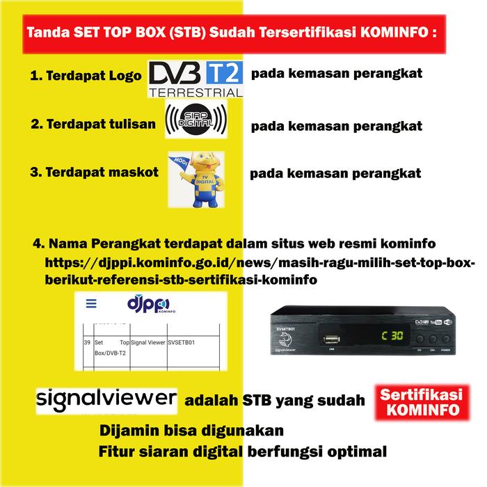 Jual Set Top Box Stb Tv Decoder Penerima Sinyal Digital Dvb T2 ...