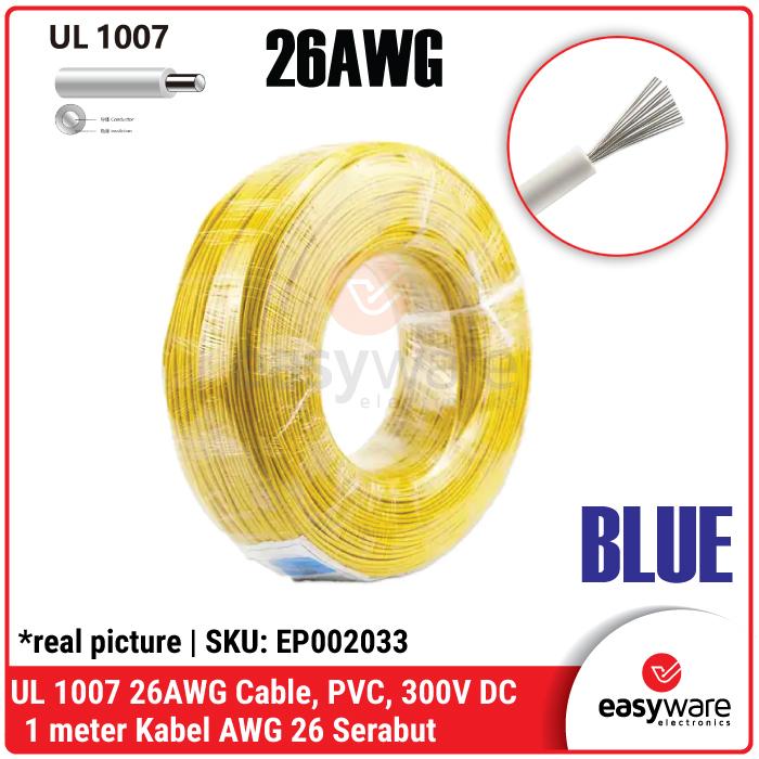 Jual Kabel Serabut AWG26 AWG 26 UL1007 UL 1007 26AWG 26 AWG Cable Wire Temb - Biru - Kota ...