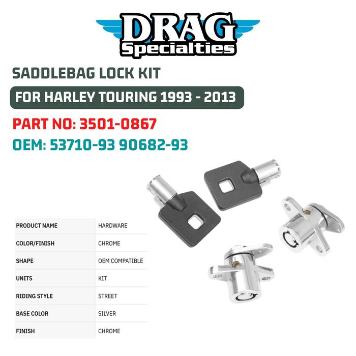 Jual SADDLEBAG LOCK KIT HARLEY TOURING 3501-0867 OEM 53710-93 90682-93 ...