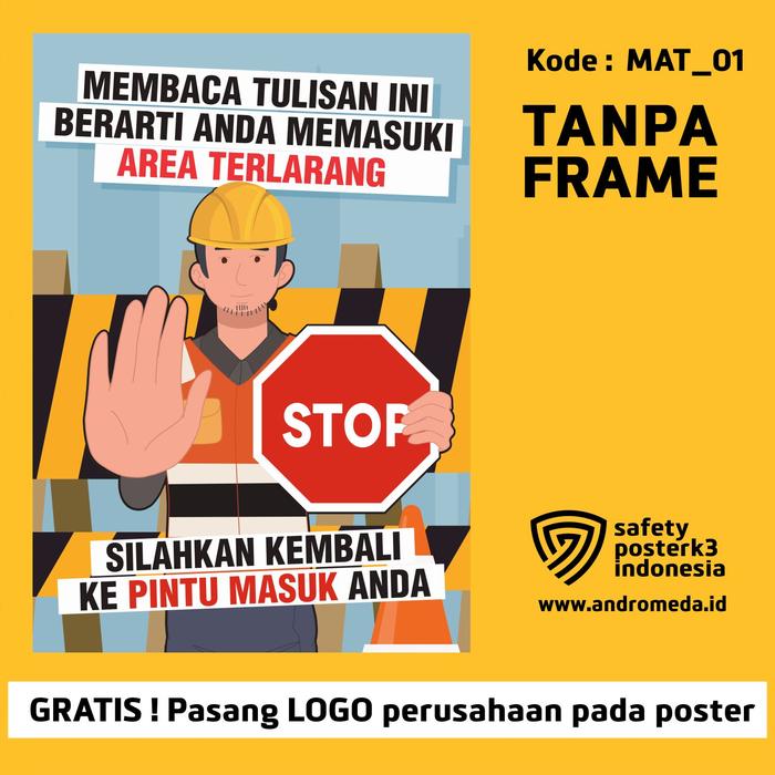 Jual Safety Poster K3 : Larangan Memasuki Area Terlarang - 80x60 cm ...