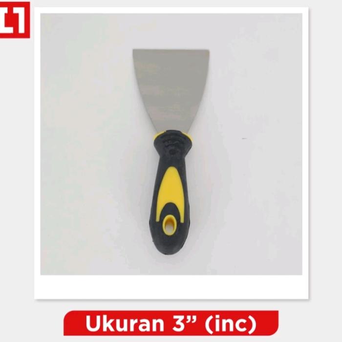 Jual MJ KAPE GAGANG KARET 3 INCH SCRAPER SEKRAP PENGEROK CAT PUTTY ...