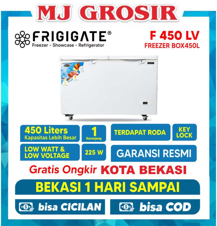 Jual FRIGIGATE F 450 LV CHEST FREEZER BOX 450 L LEMARI PEMBEKU 450 ...
