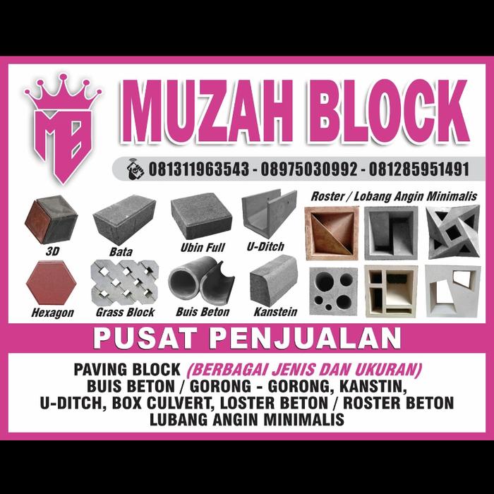 Jual paving block konblok conblock paving Grassblock kansteen roster ...