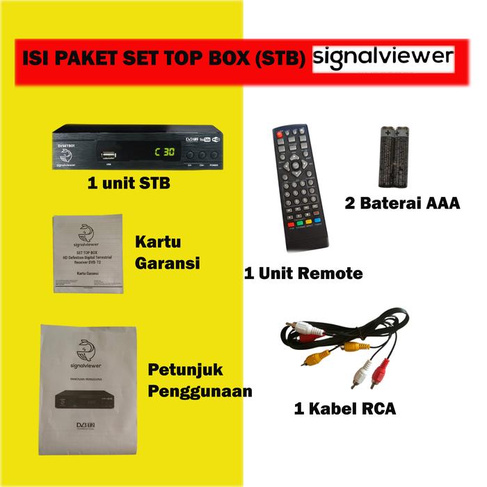 Jual Set Top Box Stb Tv Decoder Penerima Sinyal Digital Dvb T2 ...