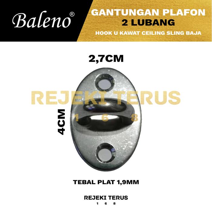 Jual Gantungan Tembok 2 Lubang Stainless Plafon / Hook U Kawat Sling ...