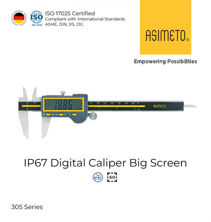 Jual ASIMETO IP67 Digital Caliper Big Screen - 0-150mm - Kab. Bekasi ...
