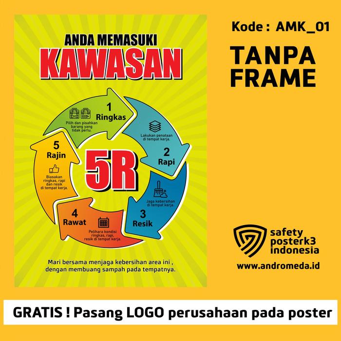 Jual Safety Poster K3 : Kawasan 5R - 120x80 cm - Kota Bandung - Safety ...