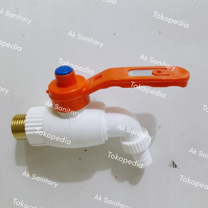 Jual Kran Air PVC Taman Tembok Jumbo Gagang Besi Lapis PVC Orange 1/2 ...