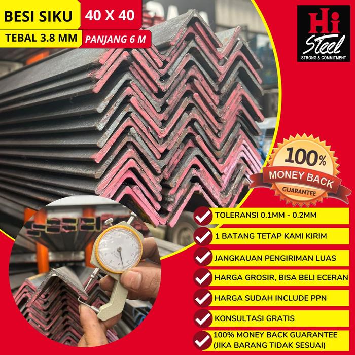 Jual Besi Siku 40 X 40 x 3.8mm - Kota Bekasi - Hi Steel Bekasi - Pusat ...