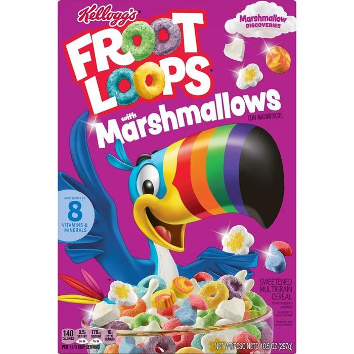 Promo Kelloggs Froot Loops Marshmallow Cereal 10.5 Oz ( 297 gr ...