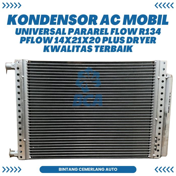 Jual KONDENSOR AC MOBIL UNIVERSAL PARAREL FLOW R134 PFLOW 14X21X20 ...