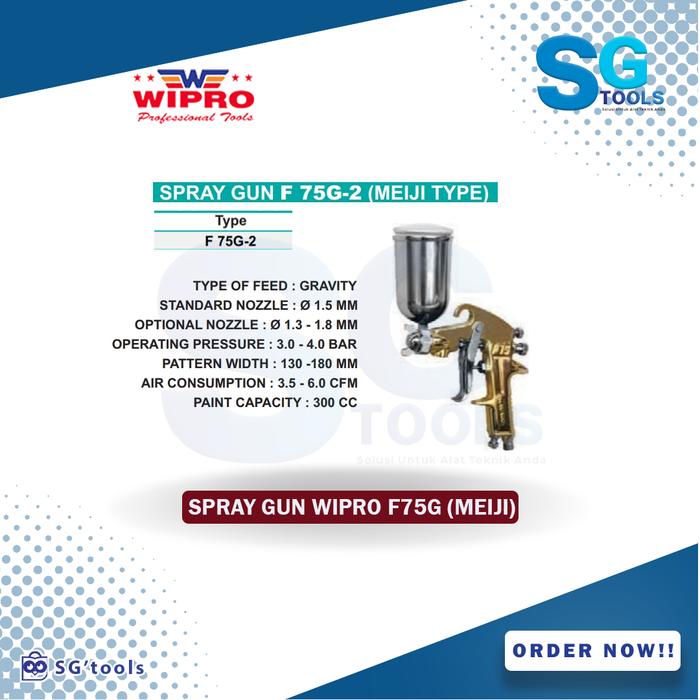 Jual Spray Gun F75G-2 (Meiji Type) Wipro - Kota Denpasar - SG'tools ...