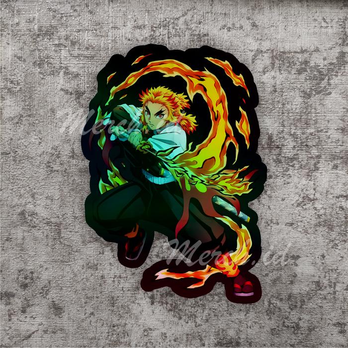 Jual stiker anime hologram demon slayer rengoku - Kota Makassar - merch ...
