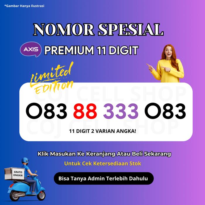 Jual Nomor Cantik Axis Minimalis 2 Varian Angka seri Malaikat Support ...