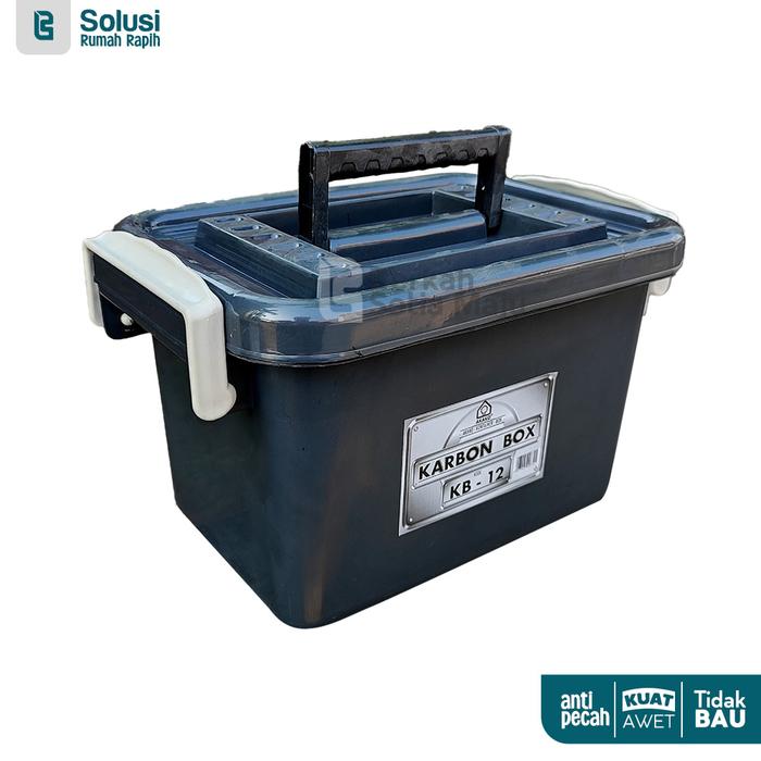 Jual Kontainer Box Plastik Hitam Kb 12 Bsm Akako Kotak Penyimpanan 7 ...