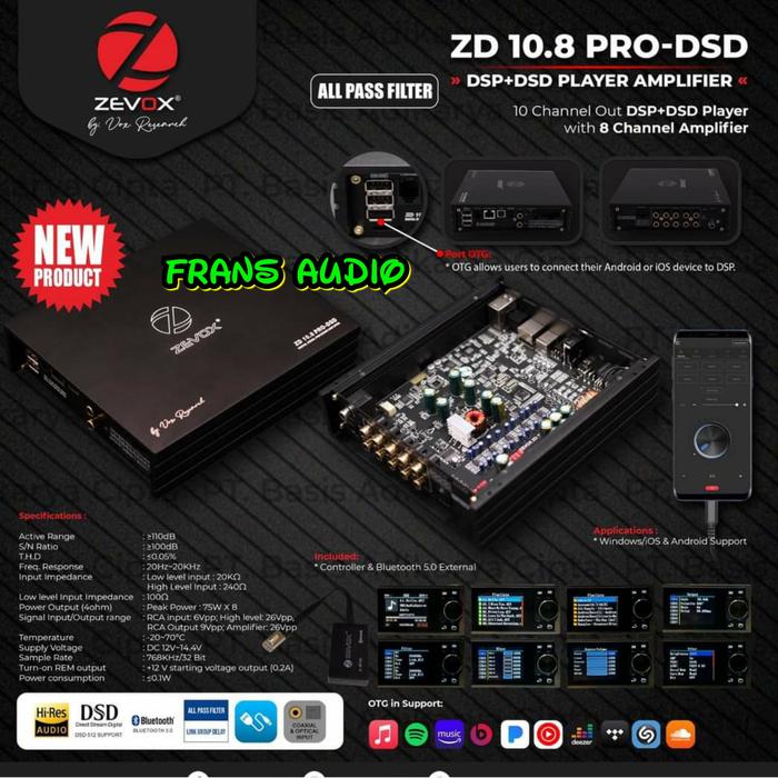Jual Processor Zevox ZD 10.8 Pro DSD ZD10.8 built in power dsp Vox ZD ...