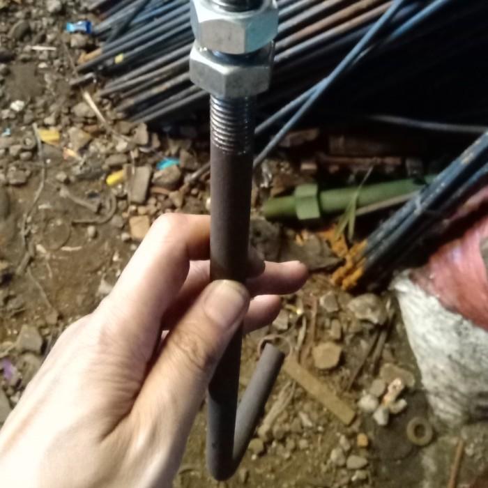 Jual baut angkur L angker anchor bolt m14 m 14 mm x 20 ( 200 ) - Kota ...