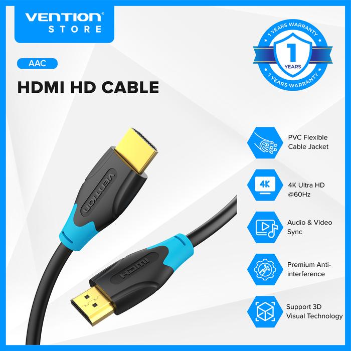 Jual Kabel Vention HDMI Male to Male 4K Monitor PC LCD Tv AAC 2 M ...