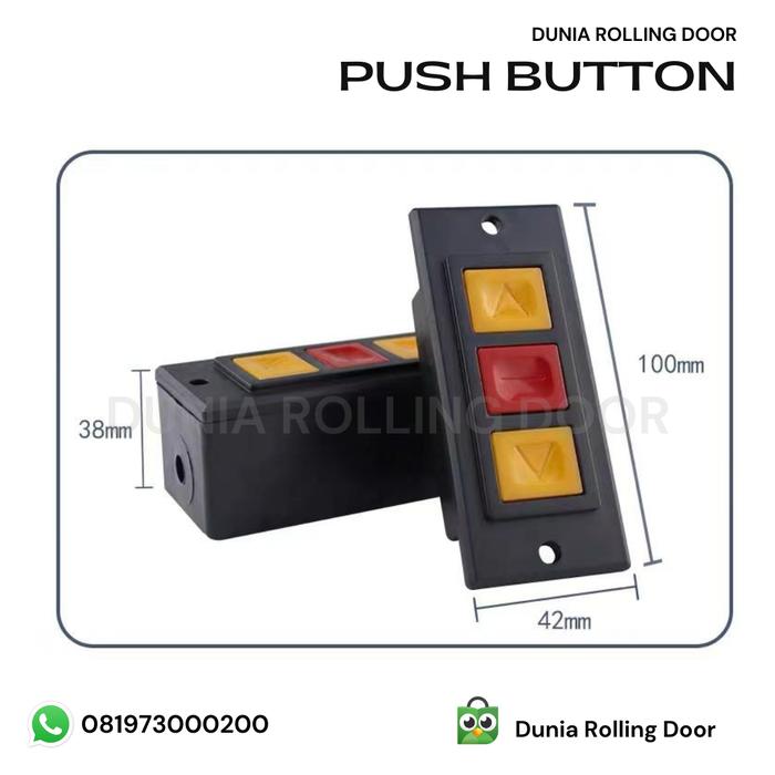 Promo push button / saklar 3 tombol rolling door / lift switch button ...