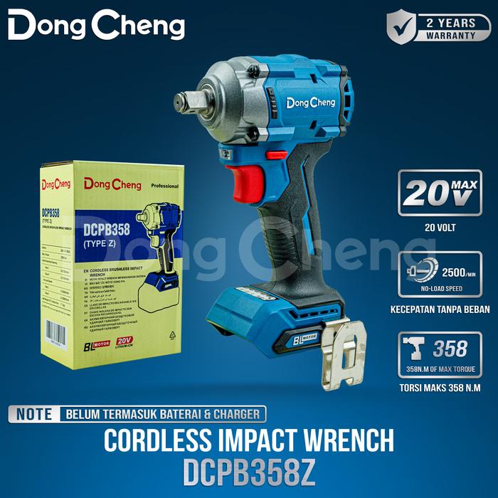 Jual DongCheng Mesin Pembuka Baut DCPB358Z Cordless Impact Wrench 20V ...
