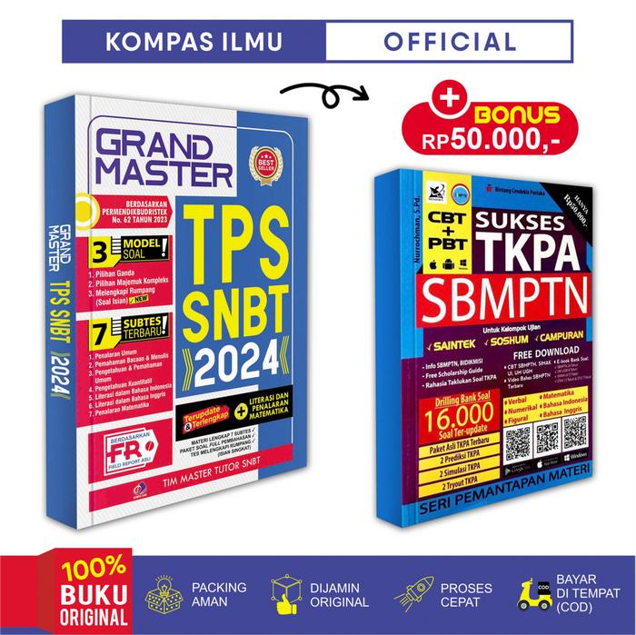 Promo Buku Grand Master TPS SNBT 2024 Terbaru (Kompas Ilmu) - Jakarta Pusat - Edu Penguin Kompas ...