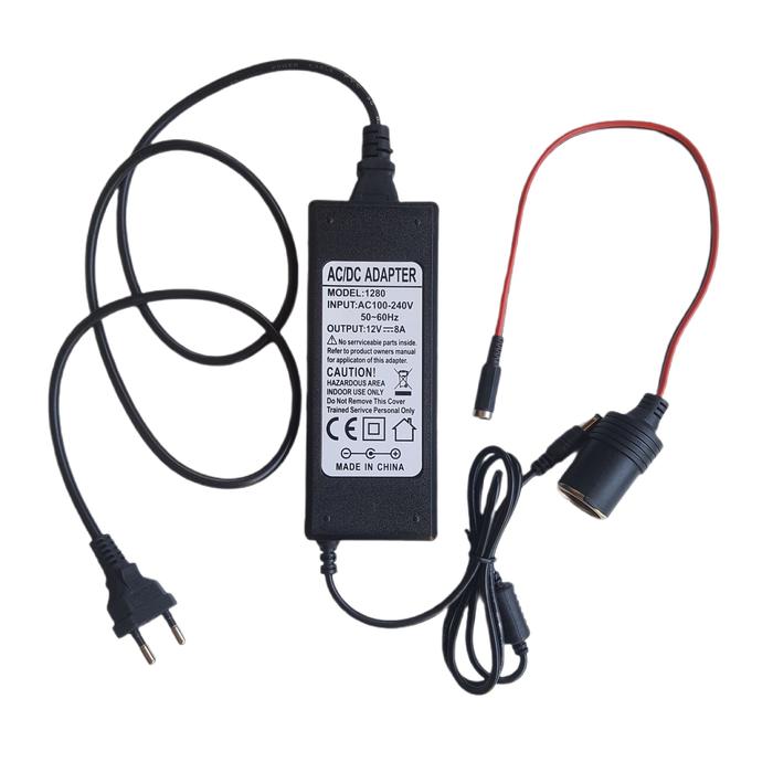Jual AC/DC Adaptor Power Supply 12V 8A 96W Tipe Output Car Lighter ...