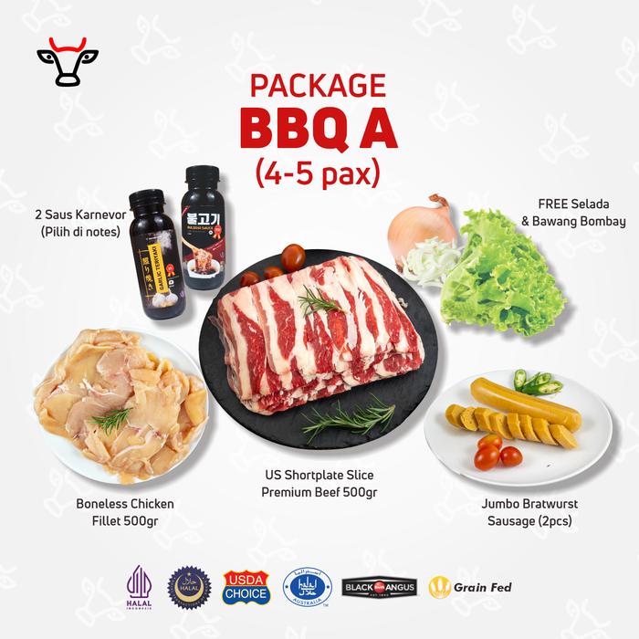 Jual PACKAGE - FULL BBQ A (4-5 pax) Daging Slice Paket Grill Premium ...
