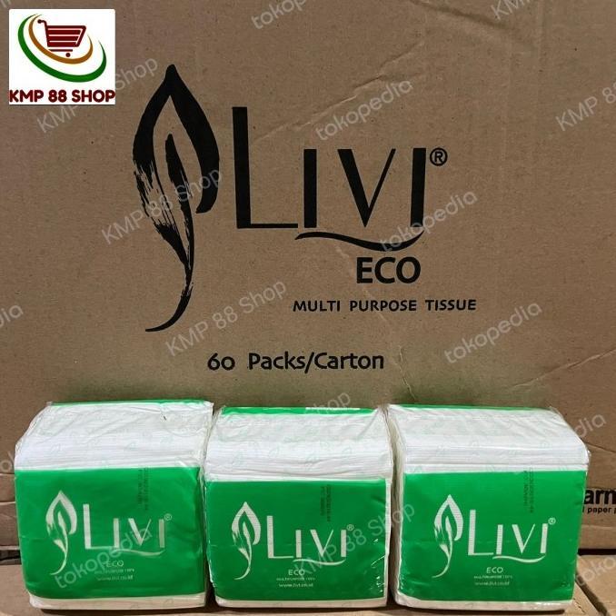Jual (Gojek/Grab) Tissue Livi Eco Multipurpose / Pop Up 1Dus 60 Pak New ...