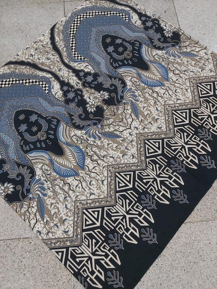 Jual Kain Batik SOLO motif gunungan terta teja warna biru - Kota ...