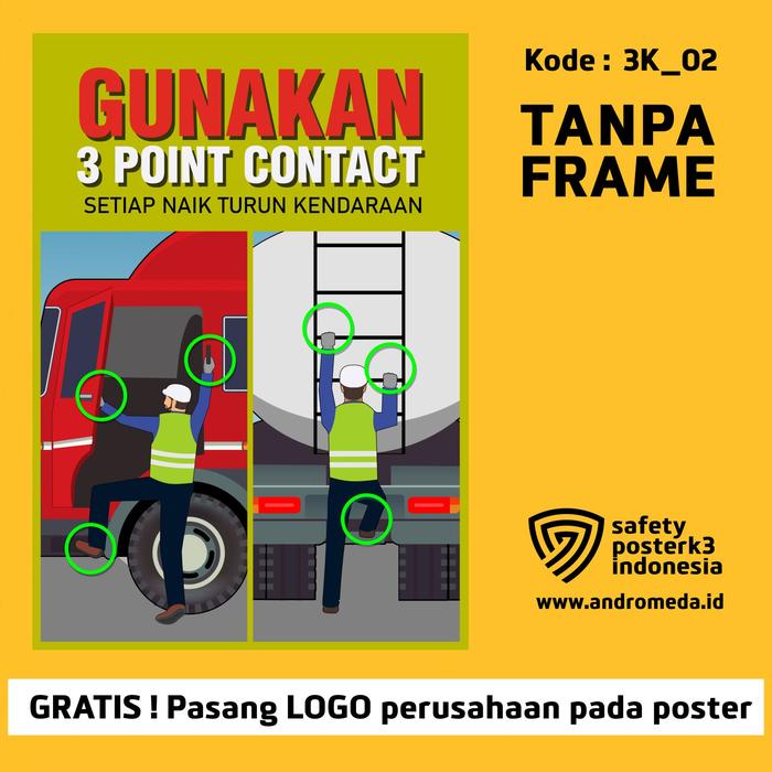 Jual Safety Poster3 : 3 Point Contact Ketinggian APD K3 - 120x80 cm ...