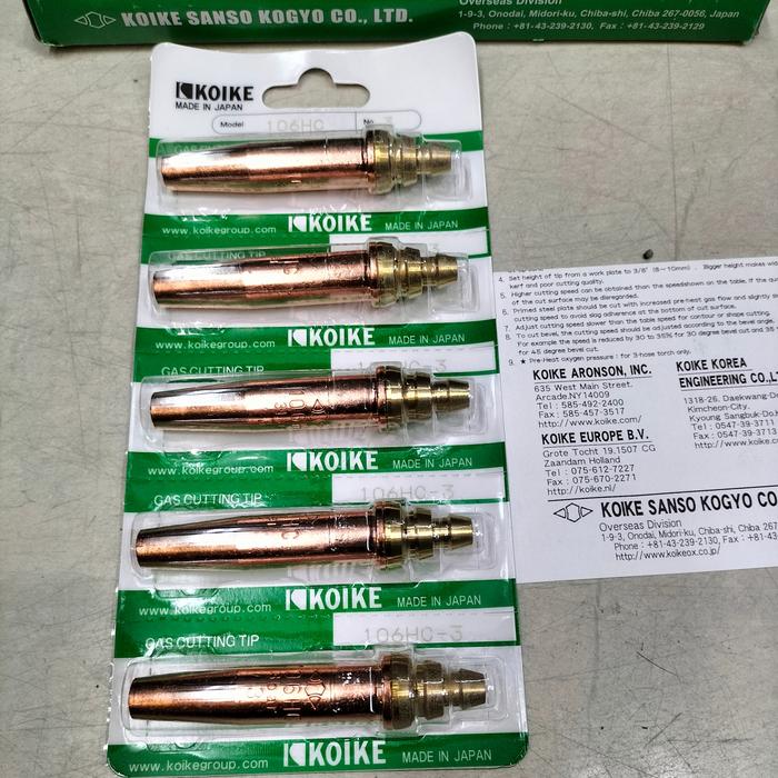 Jual Koike Cutting tip LPG no 3 /106HC-3 Ori jepang - Jakarta Barat ...