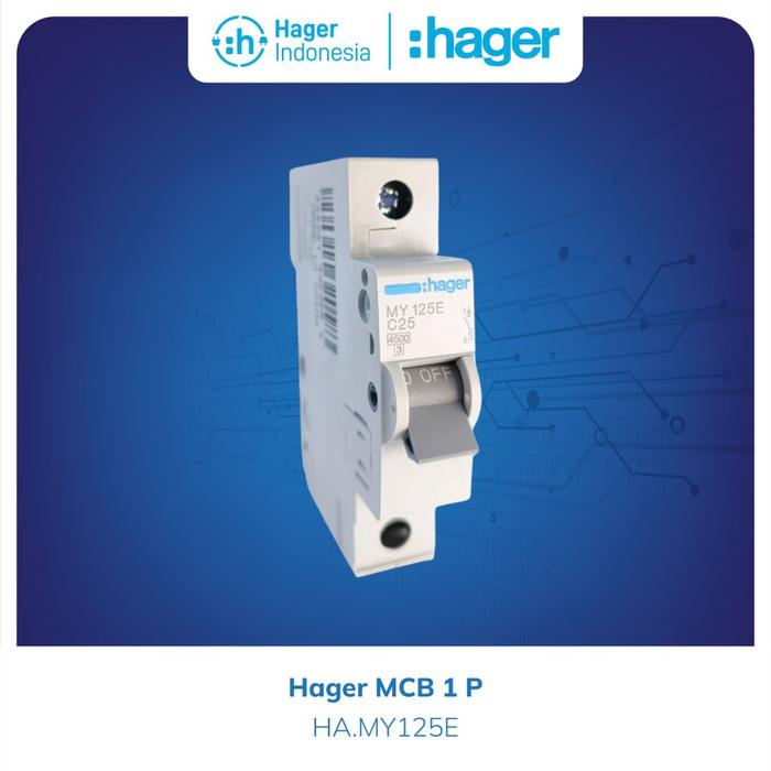 Promo Hager MCB 25a 25 ampere 1 Phase 4.5kA - MY125E - Jakarta Barat ...