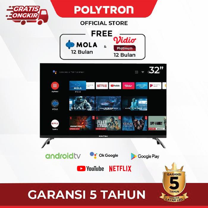 Promo POLYTRON Smart Android TV 32 inch PLD 32AG5759 Cicil 0% 3x - Kab ...