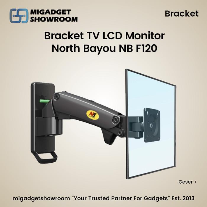 Promo Bracket Monitor Arm Wall Vesa Mount 17-27 Inch TV North Bayou NB ...