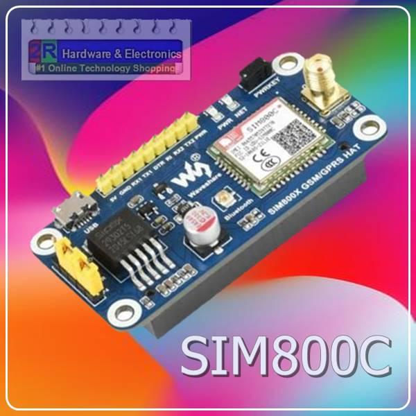 Jual SIM800C GSM GPRS Bluetooth HAT for Raspberry Pi or Jetson Nano ...