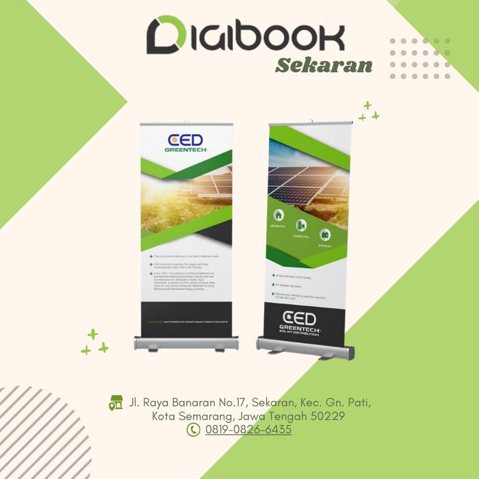 Jual Paket Roll Up Banner Ukuran 60 x 160 cm Alumunium - Cetak Indoor ...