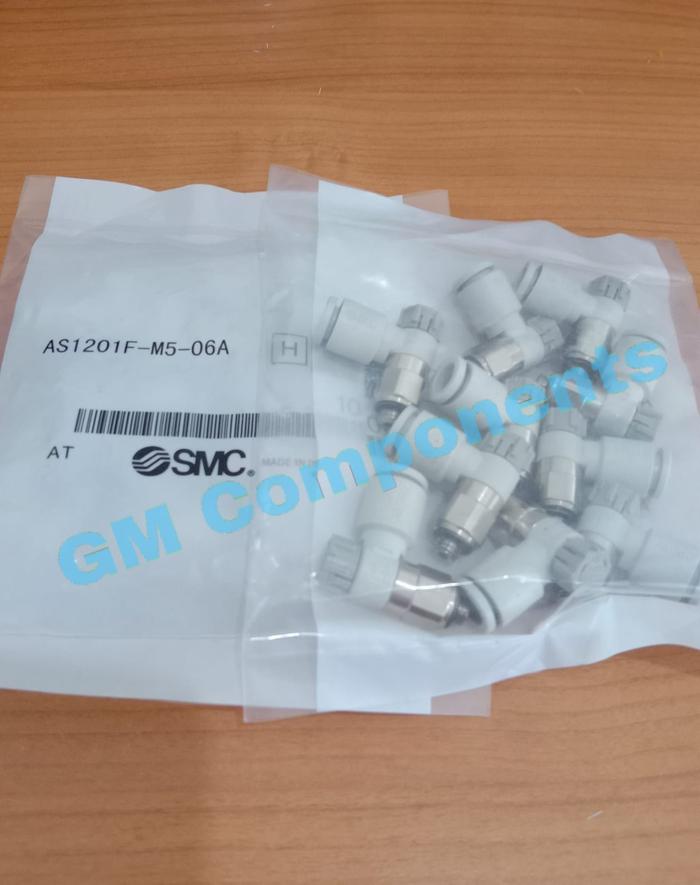 Jual SMC SPEED CONTROLLER, ELBOW TYPE, M5 x 0.8, 6MM | AS1201F-M5-06A ...