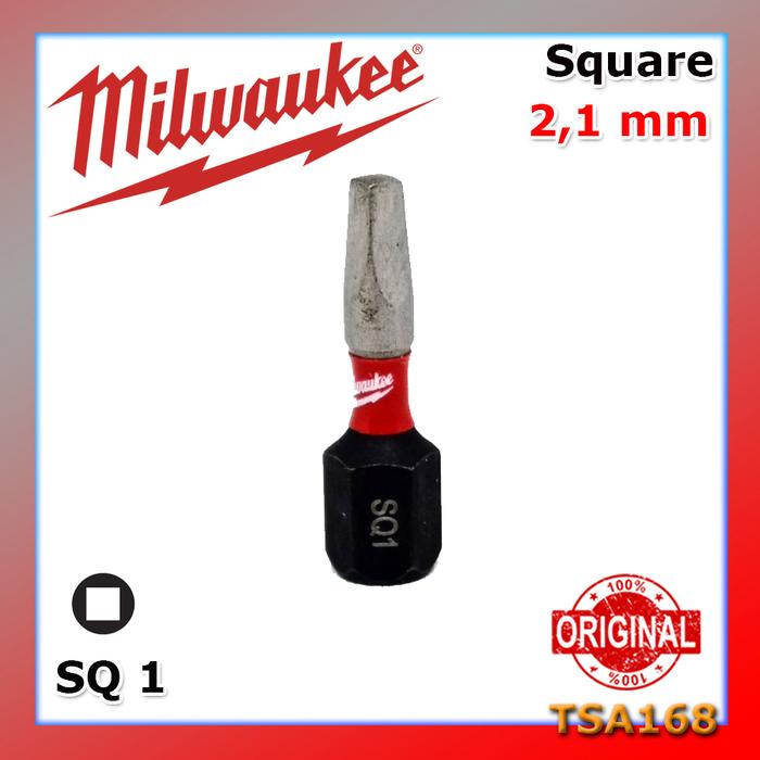 Jual Milwaukee Shockwave Impact Bits Ecer 1 Pc Mata Obeng - Square 1" 2 ...