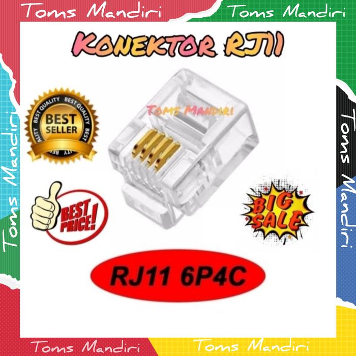 Jual Connector Rj11 ( Connector Telepon ) Per satuan - Jakarta Barat ...