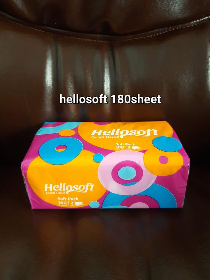 Jual tisu tissu facial HELLOSOFT 180sheet 2ply tissue wajah compact ...