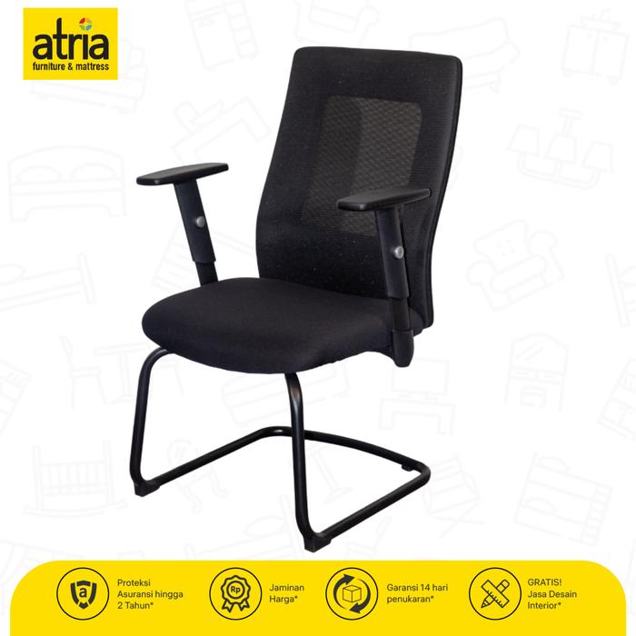Promo Kursi Kantor Kursi Kerja Atria Raoul Visitor Hitam Cicil 0% 3x ...