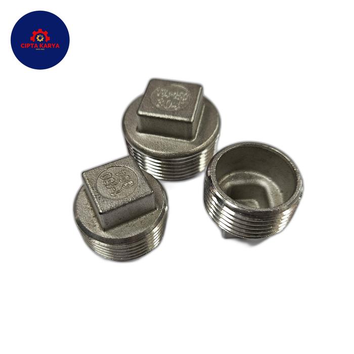 Jual Plug Petak 1/2" Stainless Steel 304 (Square plug) - Kota Batam ...