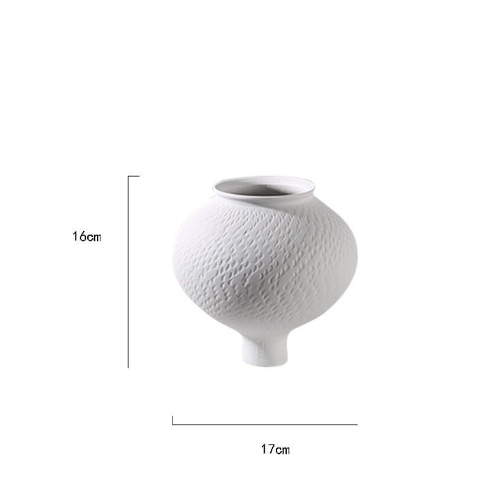 Jual Vas Bunga Modern Minimalis / Ceramic Jar Vase 1378 - 6. White (C ...