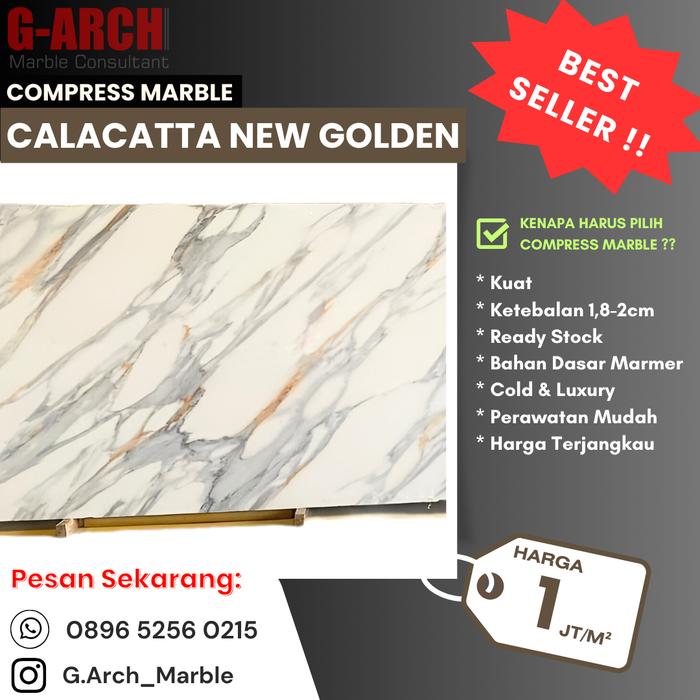 Jual JUAL MARMER PUTIH COMPRESS CALACATTA B BIG SLAB, IMPORT (harga per m²) - Kota Tangerang - G ...